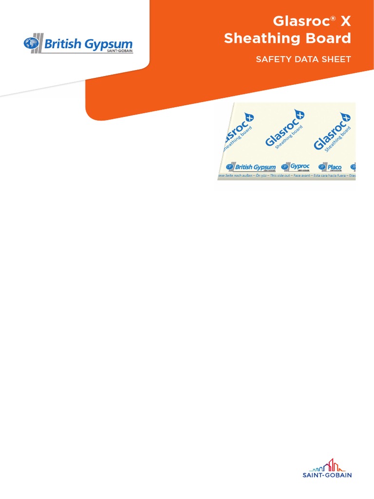 Glasroc® X Sheathing Board: Safety Data Sheet | PDF | Dangerous Goods ...