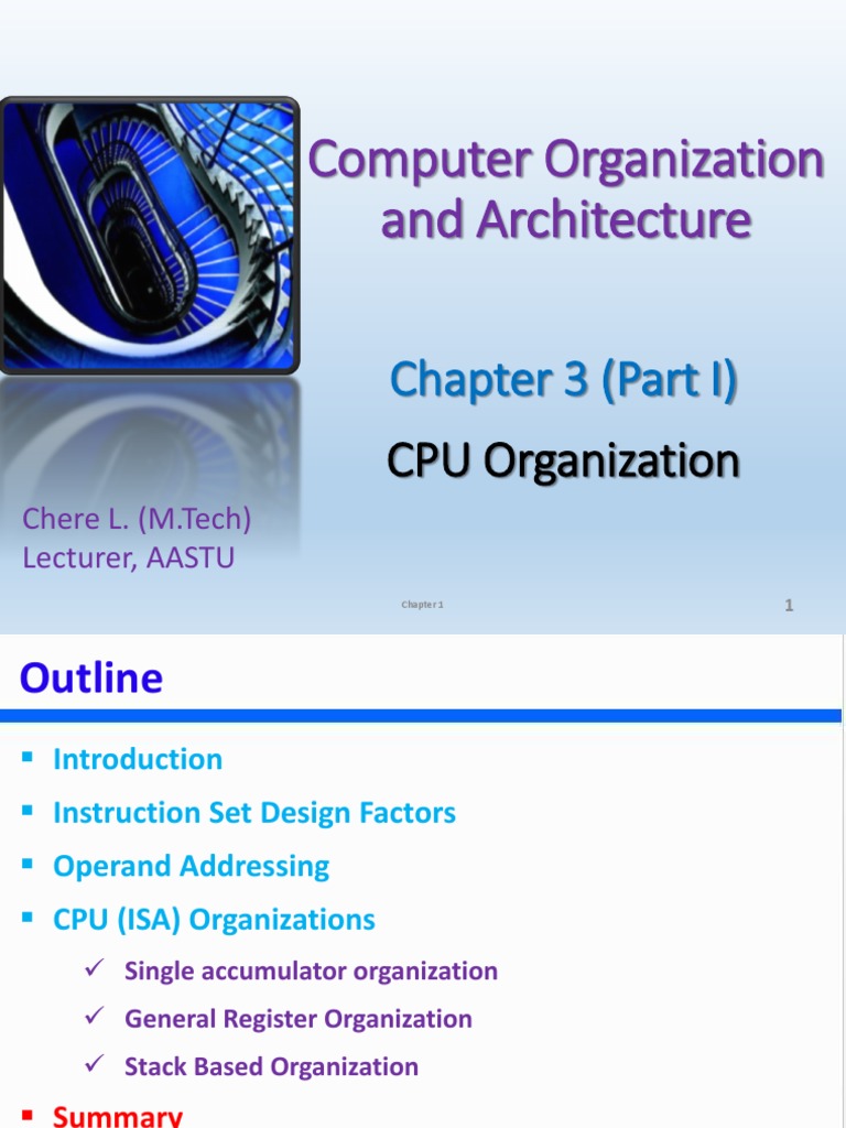 Understanding CPU Organization: Exploring Single Accumulator, General Register, and Stack-Based ...