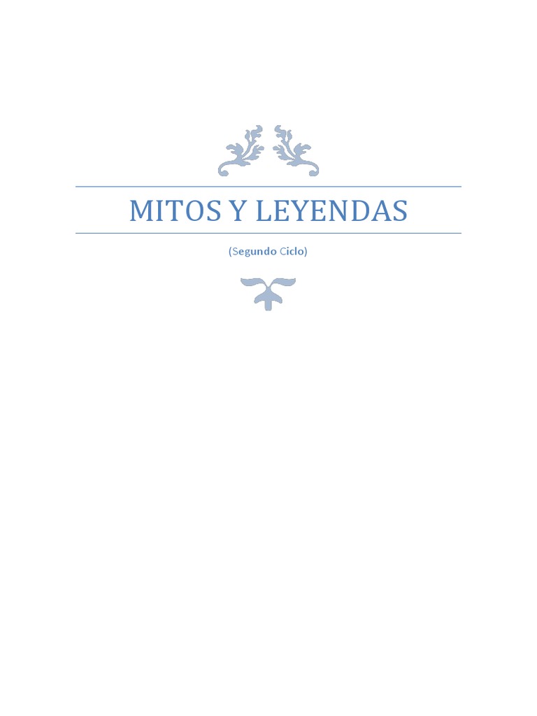 Mitos y Leyendas (Actividades) | PDF | Mitología griega | Narrativa
