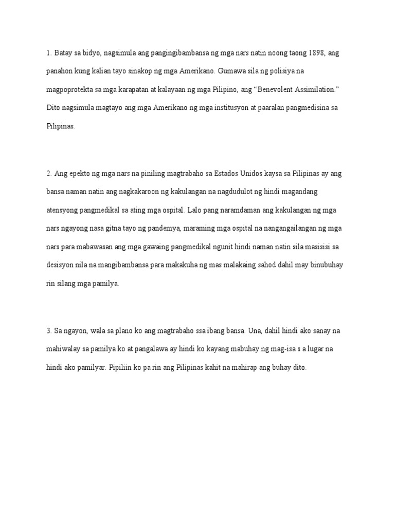 Mga Nars Sa Pilipinas | PDF