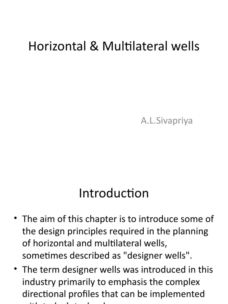 Horizontal & Multilateral Wells Guide | PDF | Nature | Science