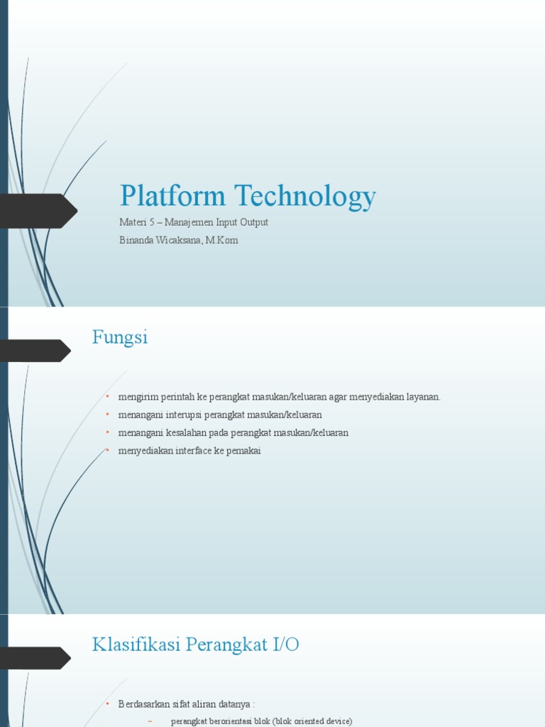 Materi 5 - Manajemen Input Output | PDF | Komputer