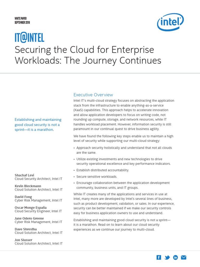 Securing The Cloud For Enterprise Workloads The Journey Continues Paper L - 882020235029264 ...