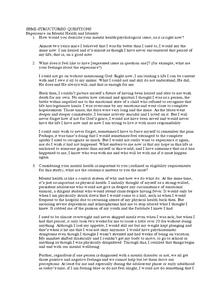 Mh-Questions Revised | PDF | Mental Disorder | Mental Health