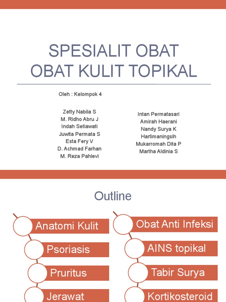 Obat Topikal untuk Penyakit Kulit | PDF