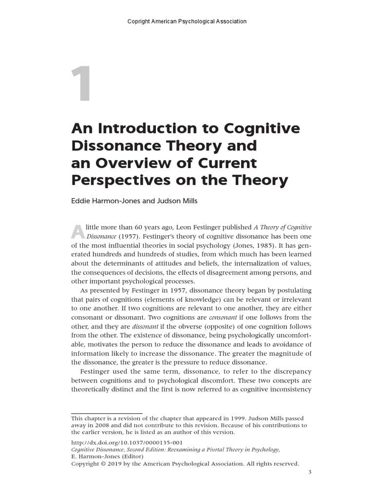 Cognitive Dissonance Intro Sample | PDF | Attitude (Psychology ...
