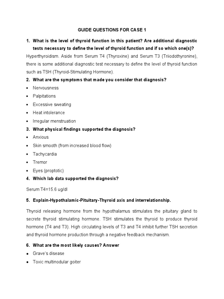 Thyroid Problems Case Studies | PDF | Thyroid | Hyperthyroidism