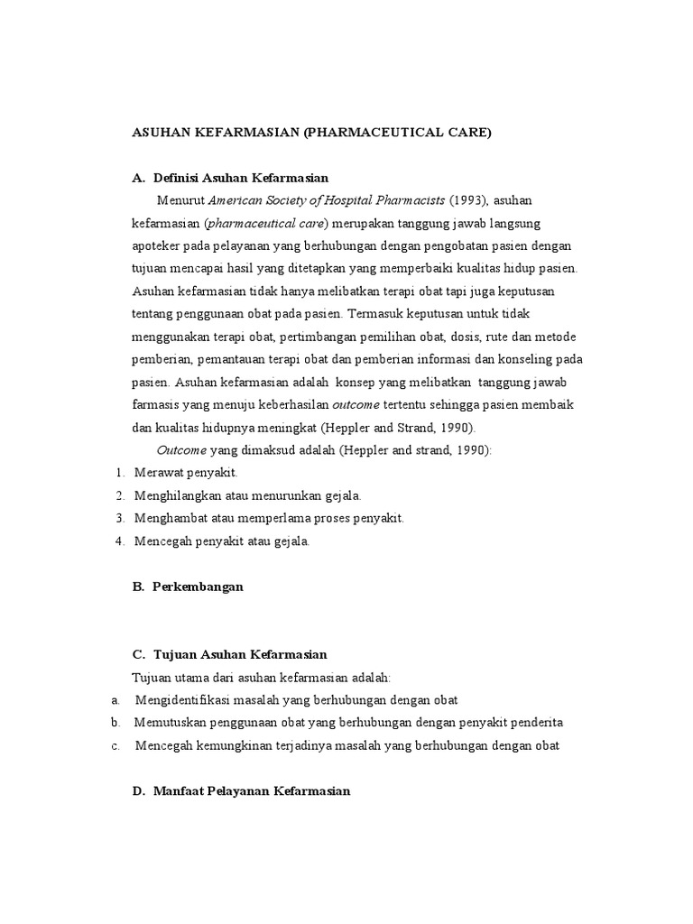 Asuhan Kefarmasian | PDF