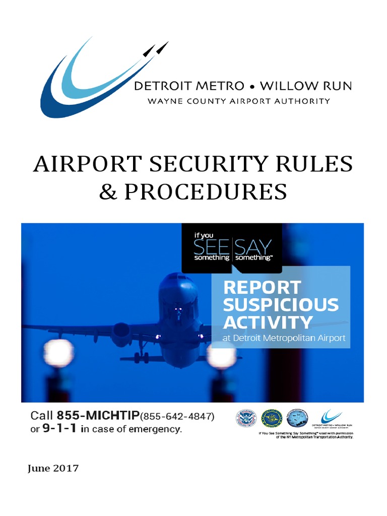 Security Rules and Procedures June 17 | PDF | Airport Security ...