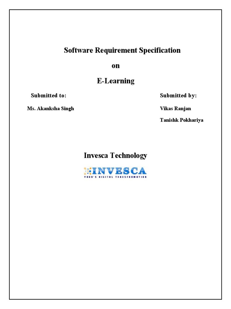 Srs E Learning | PDF | Educational Technology | Usability