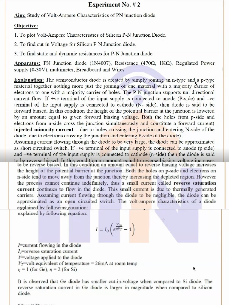 EE Lab Experiment 2 | PDF