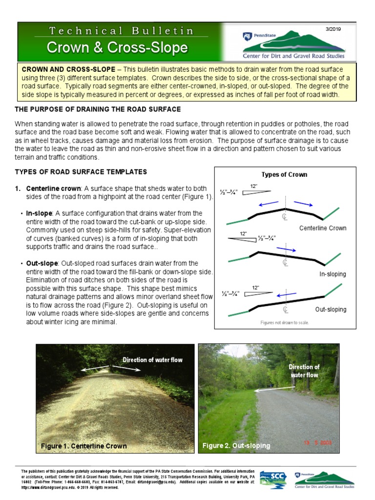 TB Crown and Cross Slope | PDF | Road | Road Surface