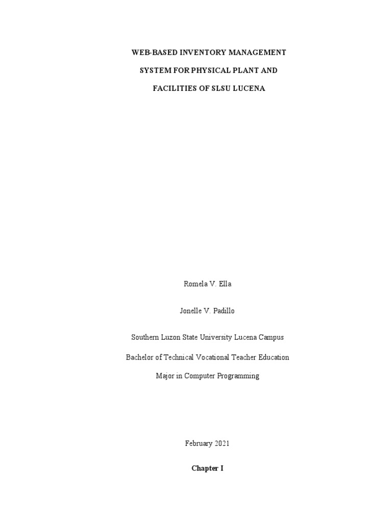 Web Based Inventory Feb | PDF | Php | Databases