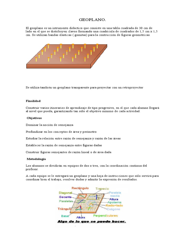 Figuras y Actividades con Geoplano | PDF | Triángulo | Geometría del ...