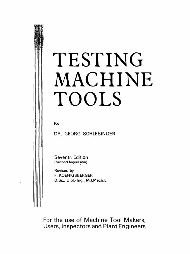 (B) Testing Machine Tools | PDF | Grinding (Abrasive Cutting) | Machining