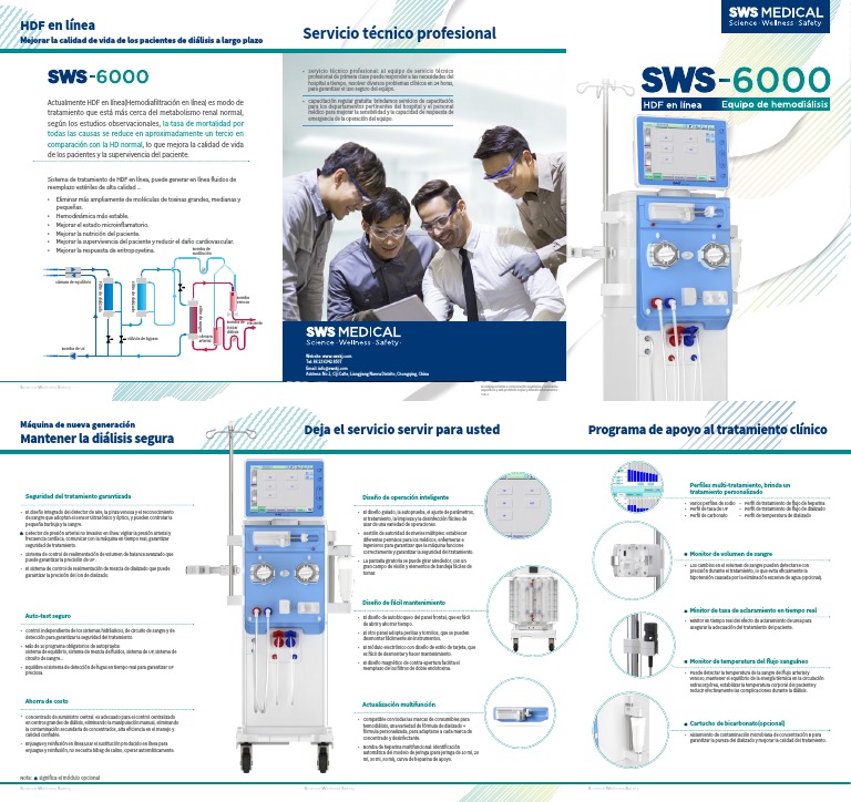 SWS-6000 Ver1.0 Spanish | PDF | Diálisis | Presión sanguínea