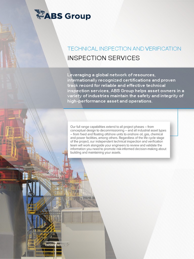 Inspection Services: Technical Inspection and Verification | PDF | Verification And Validation ...