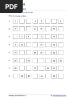 Number Line 50 To 60 | PDF