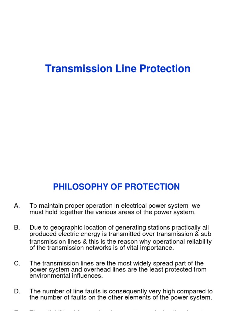 Presentation On Transmission Line Protection | PDF | Electric Power ...