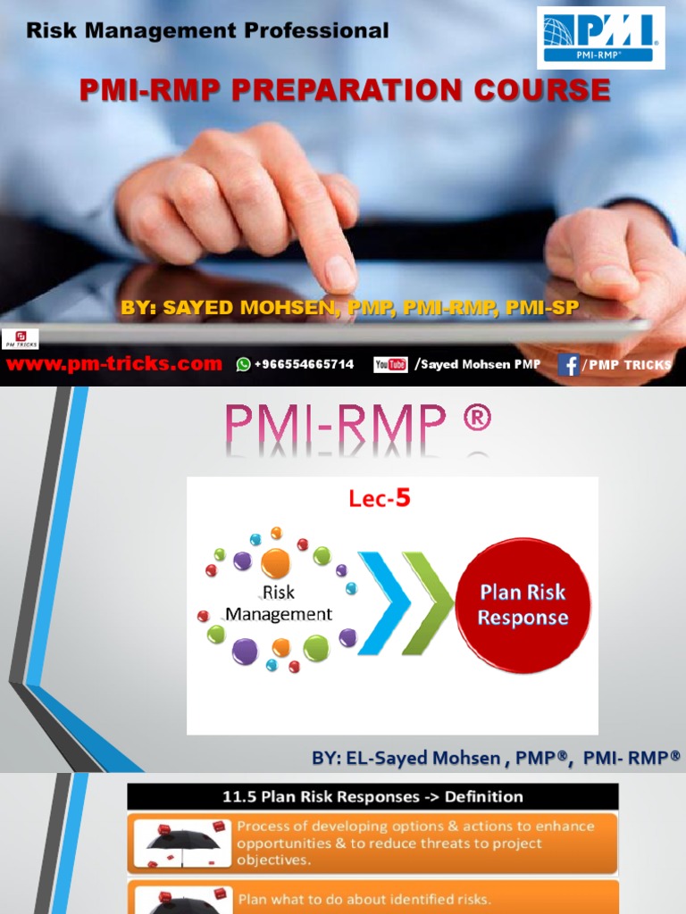 Pmi-Rmp Preparation Course: By: Sayed Mohsen, PMP, Pmi-Rmp, Pmi-Sp | Download Free PDF | Risk ...