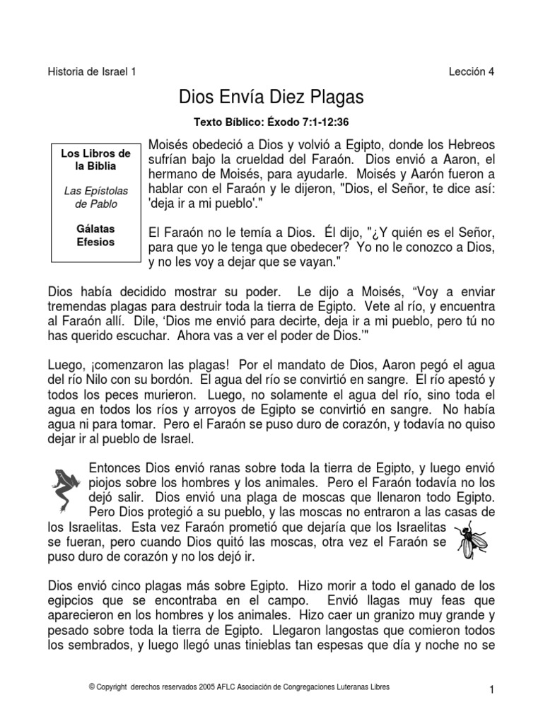 4 Dios Envia 10 Plagas | PDF | Contenido bíblico | Religión y creencia
