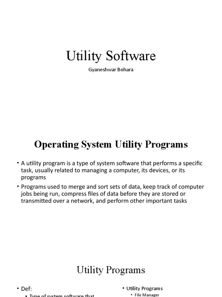 Utility Software | PDF | Computer Virus | Floppy Disk