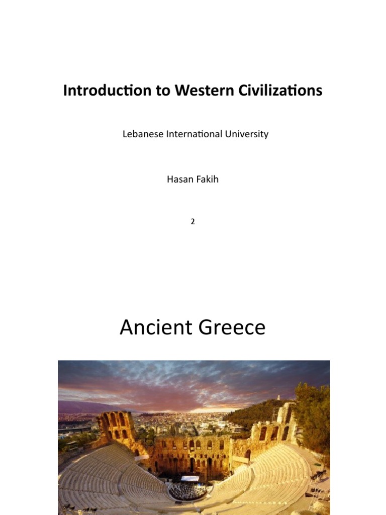 Introduction To Western Civilizations: Lebanese International ...