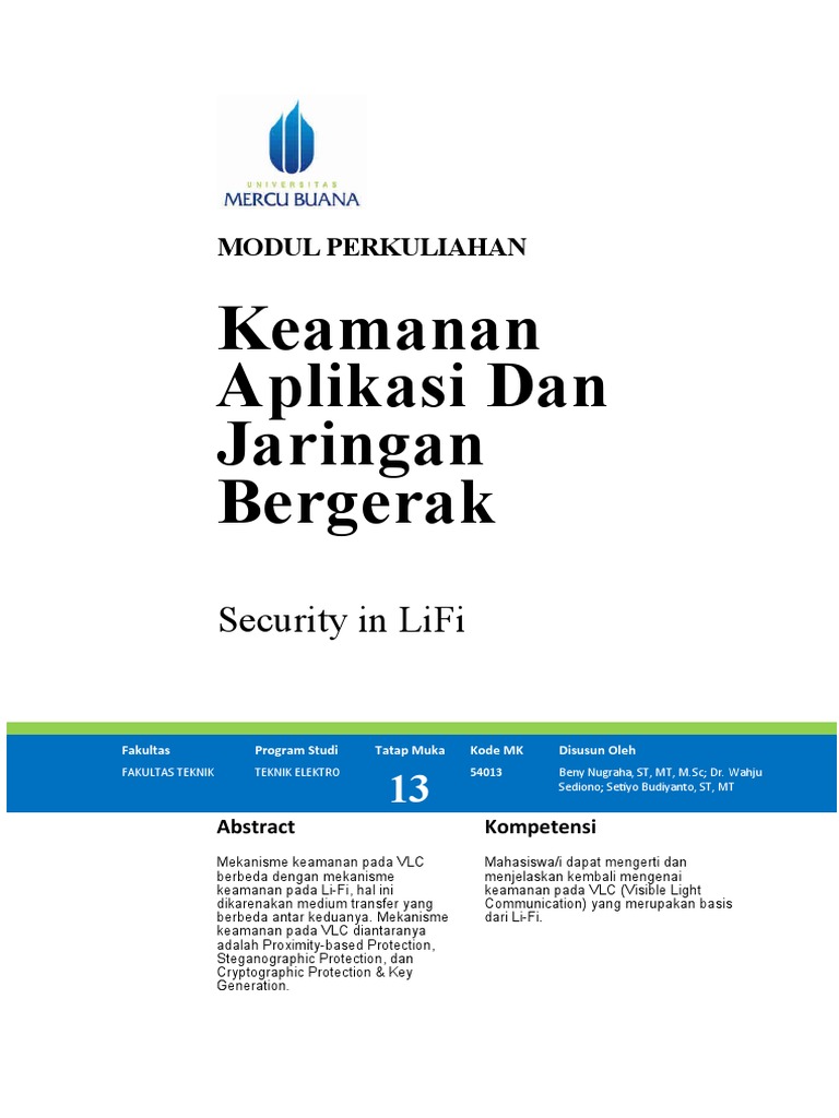 Modul Keamanan Aplikasi Dan Jaringan Bergerak (TM13) | PDF | Sains & Matematika | Komputer