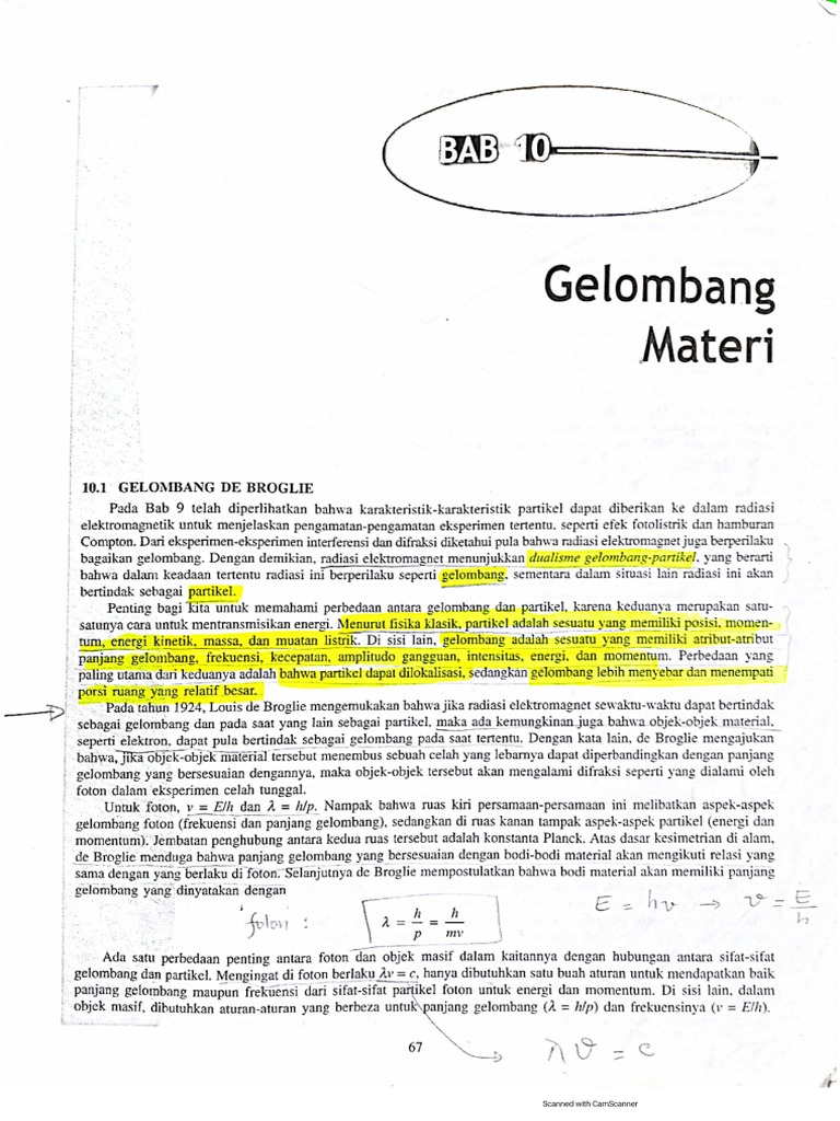 Materi 7 (Gelombang Materi) | PDF