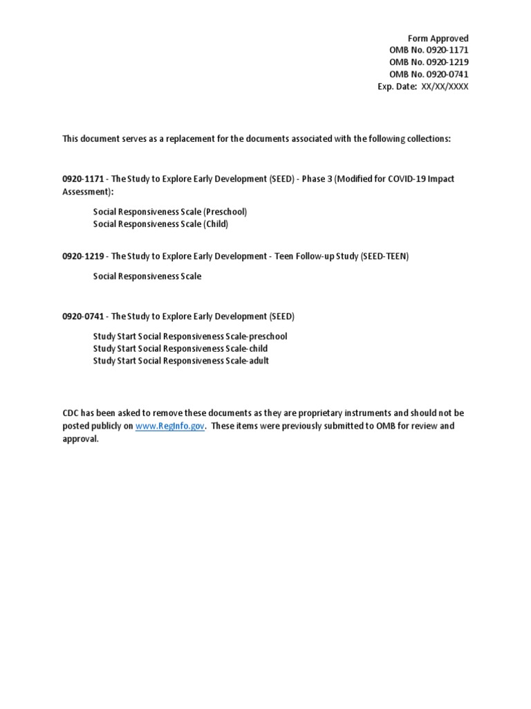 Attachment 6.d.2 - Social Responsiveness Scale | PDF | Finance & Money ...