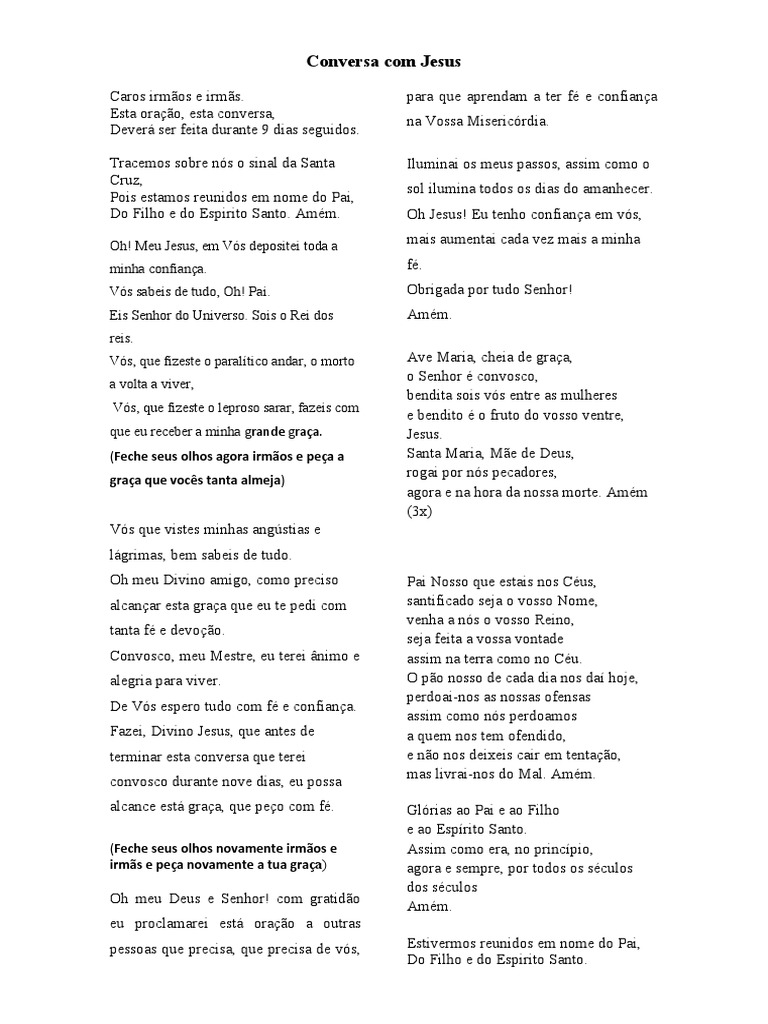 Conversa Com Jesus | PDF | Jesus | Oração