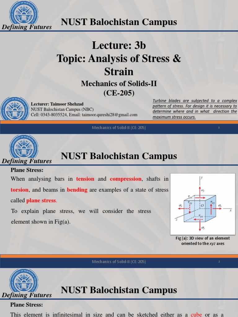Analysis of Stress & Strain | PDF | Stress (Mechanics) | Equations
