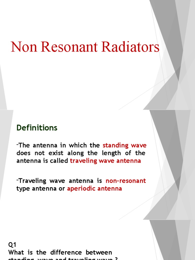 Non Resonant Radiators | PDF | Antenna (Radio) | Wireless