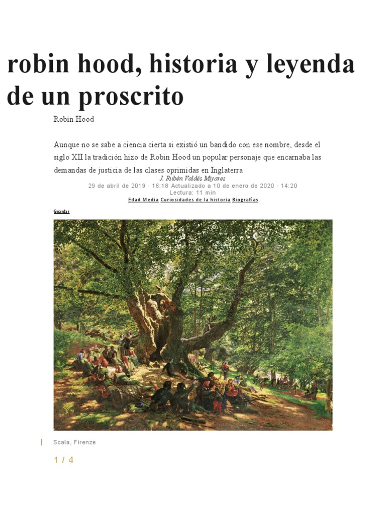 Historia y leyenda de Robin Hood | PDF | Robin Hood