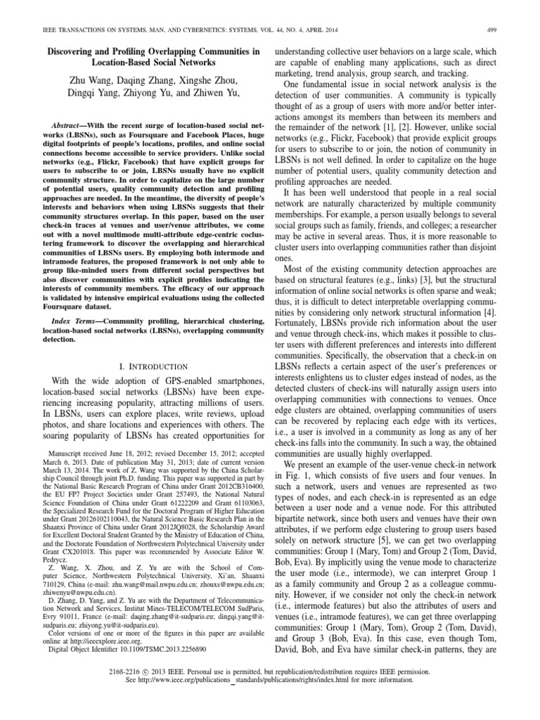 Discovering and Profiling Overlapping Communities in Location-Based ... Discovering and Profiling Overlapping Communities in Location-Based ...