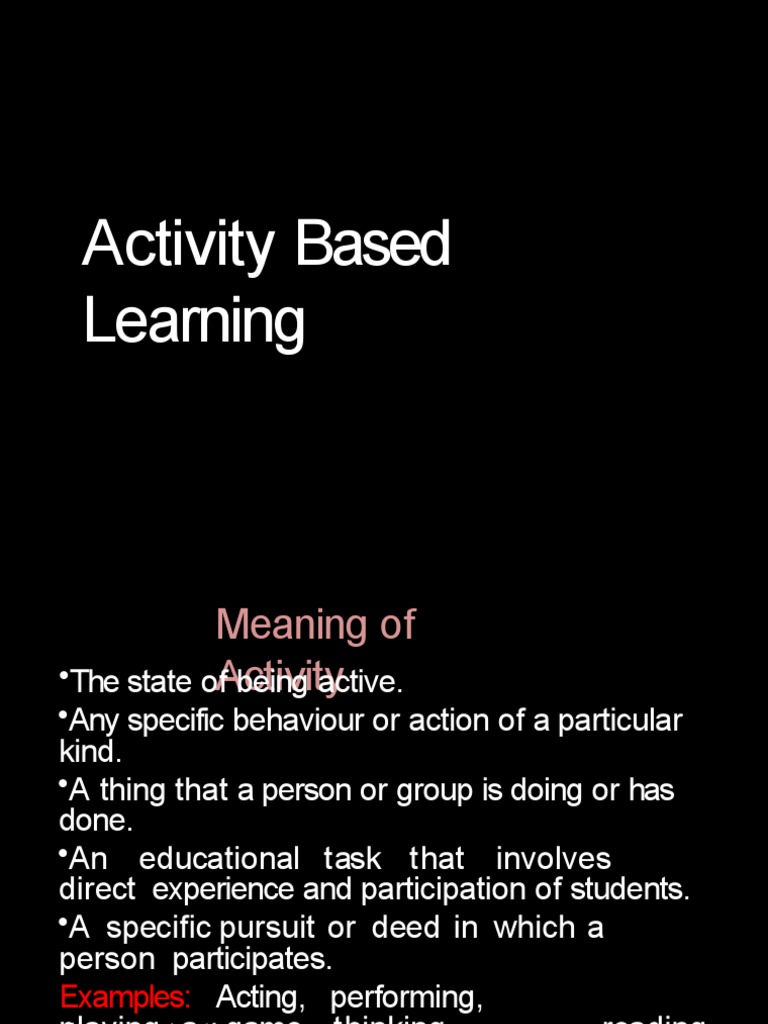 Activity Based Learning2 | PDF | Concept | Teaching