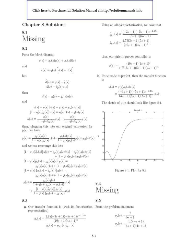 Dlscrib Com PDF Solution Manual For Process Control Modeling Design ...
