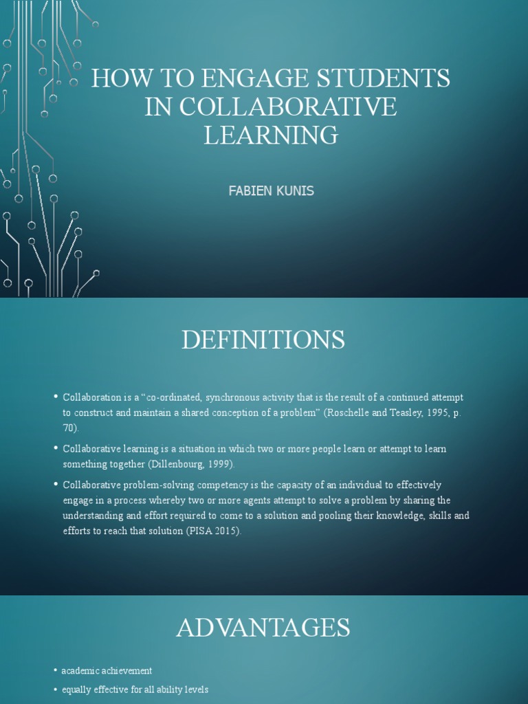 Engaging Students in Collaborative Learning | PDF