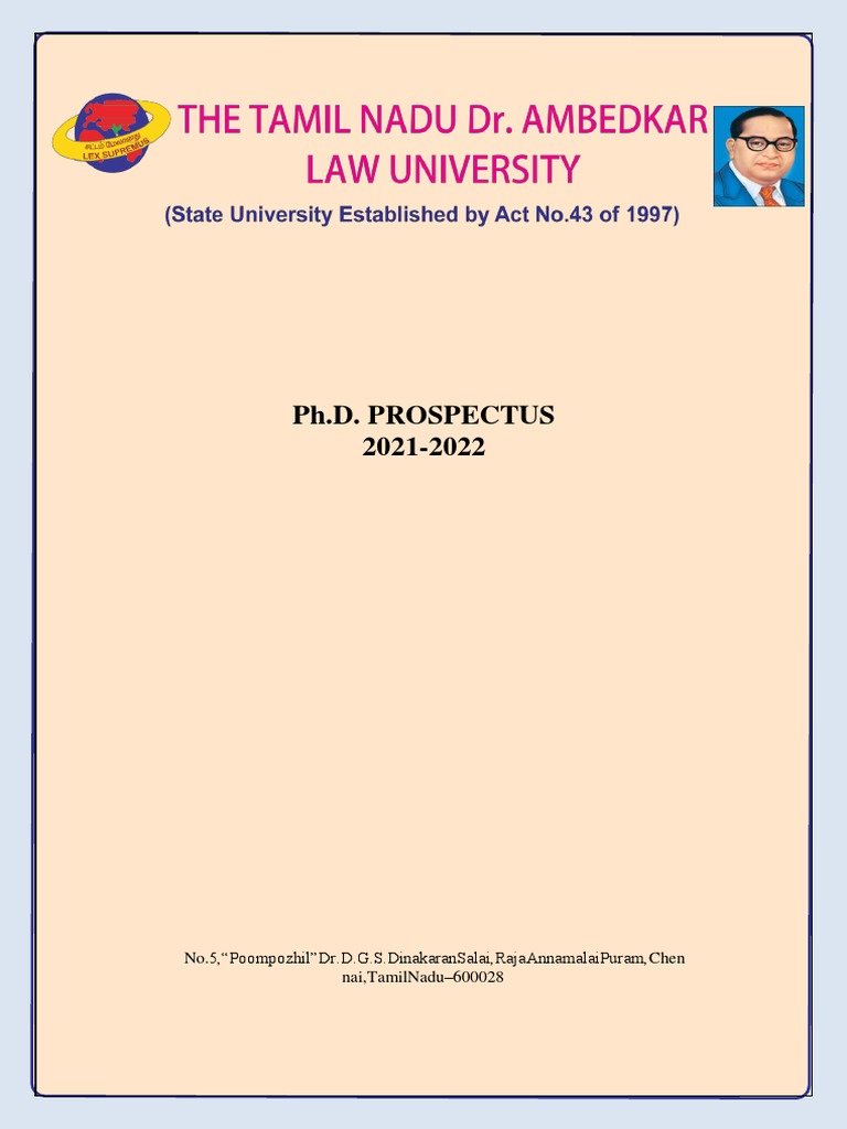 PHD 2122 New Prospectus | PDF | Doctor Of Philosophy | Academic Degree