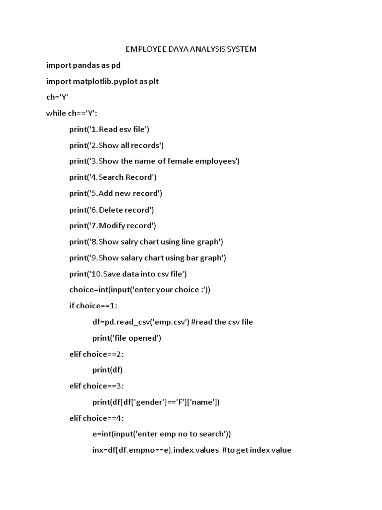 Employee Data Analysis IP Sample Project | PDF | Computer Data | Data ...