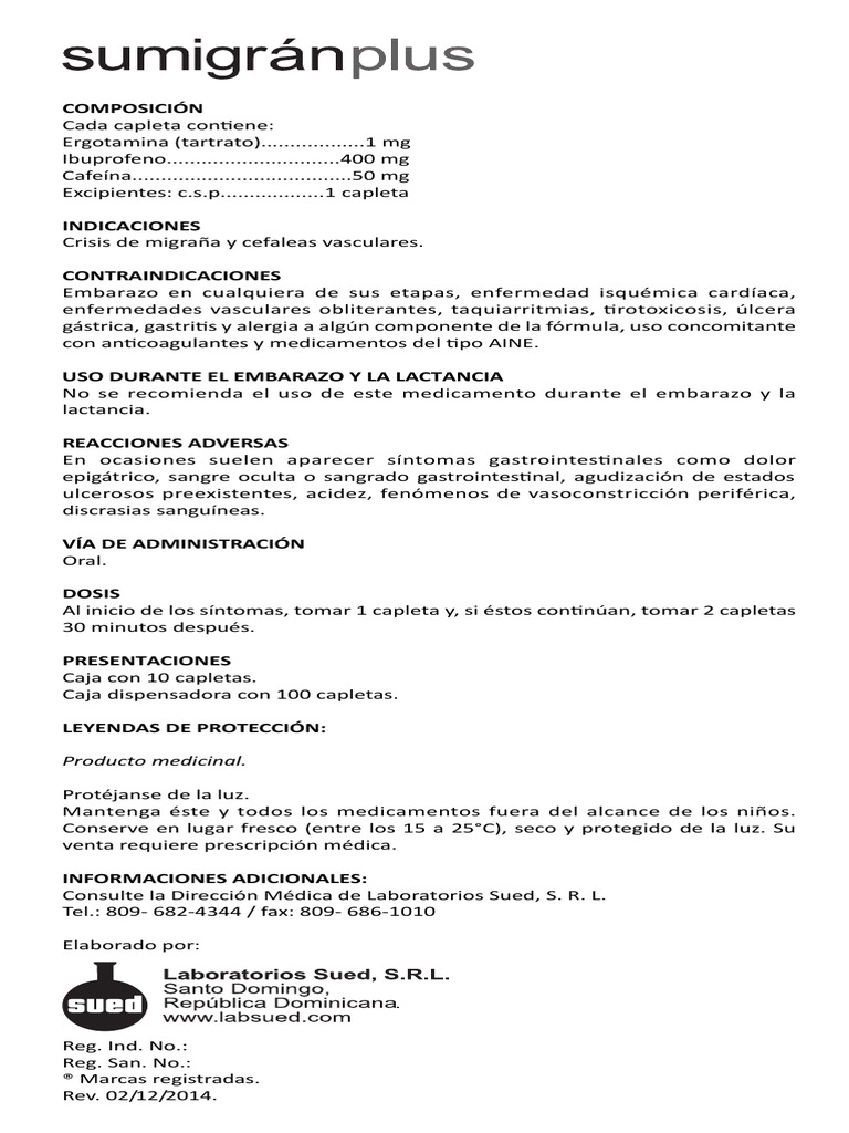 Sumigran Plus Inserto WEB 2014 | PDF