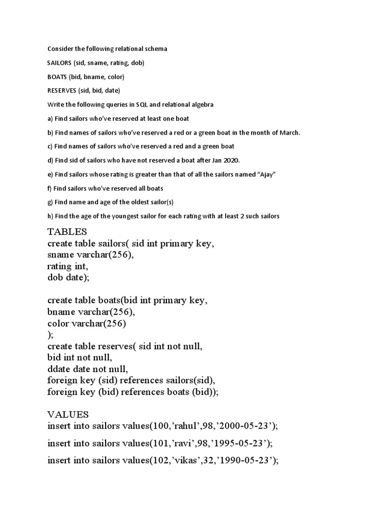 Database Management Practical File Pdf Relational Model Data 5646