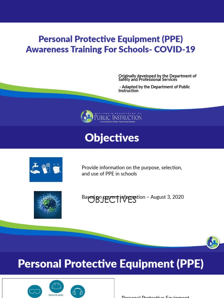 PPE Training for Schools: COVID-19 Guidelines | PDF | Personal ...