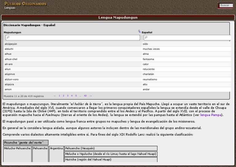 Lengua Mapuche. Diccionario Mapudungun - Español - 2 | PDF | Chile ...
