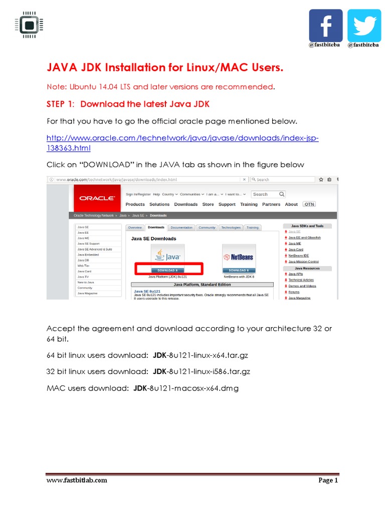 JAVA JDK Installation For Linux/MAC Users | Download Free PDF | Java Virtual Machine | Java ...