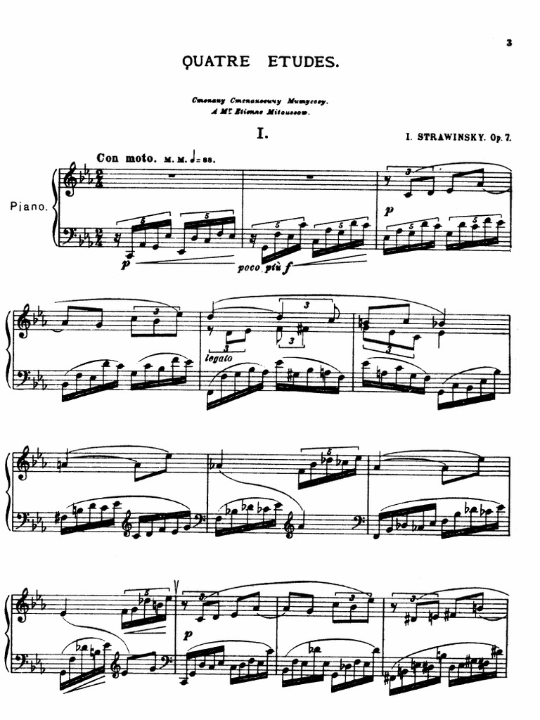Stravinsky Etude N 1 | PDF