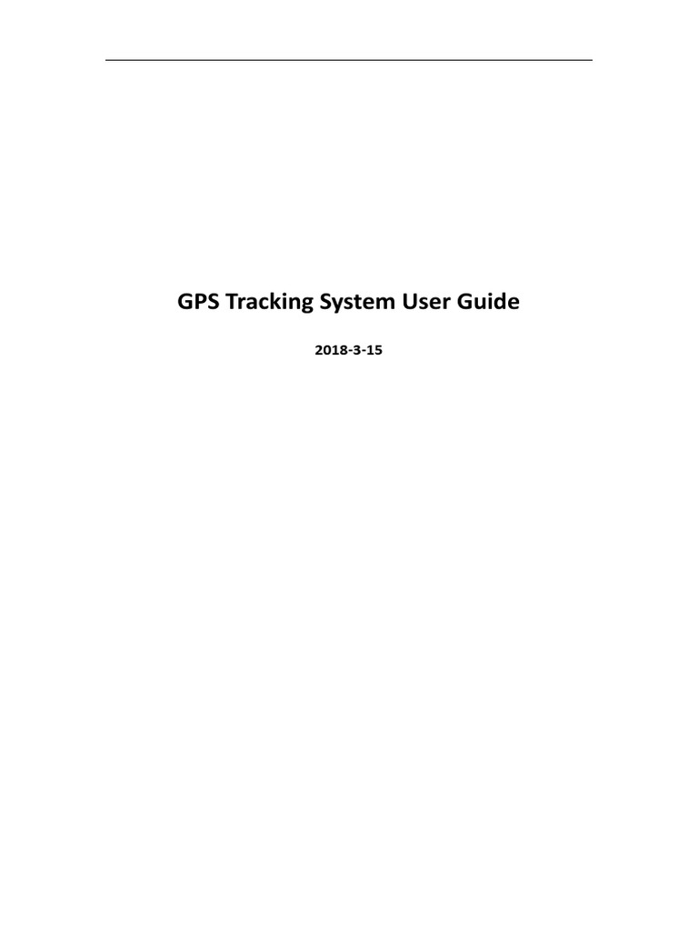 GPS Tracking System User Guide | PDF | Online And Offline | Password