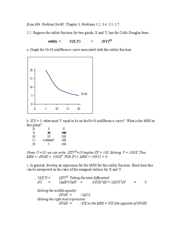 Utility U (X, Y) (XY) | PDF | Utility | Function (Mathematics)