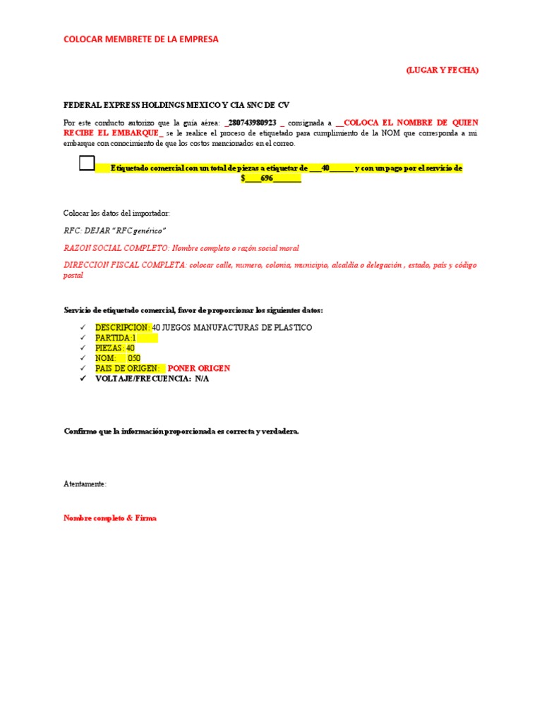 Etiquetado Nom 050 y 024 | PDF