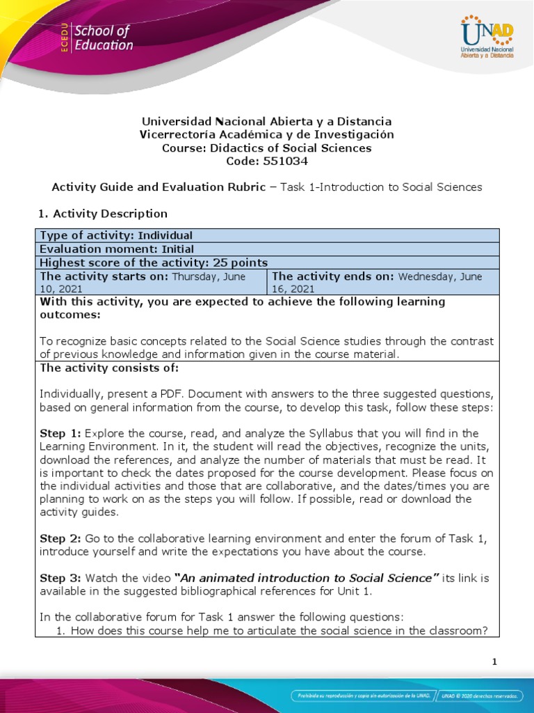 Activity Guide and Evaluation Rubric - Task 1 - Introduction To The ...